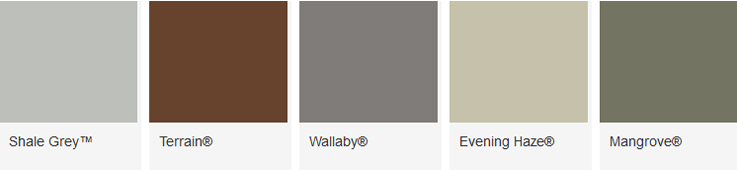 ColorBond Colours Brisbane - Affordable Sheds Southside